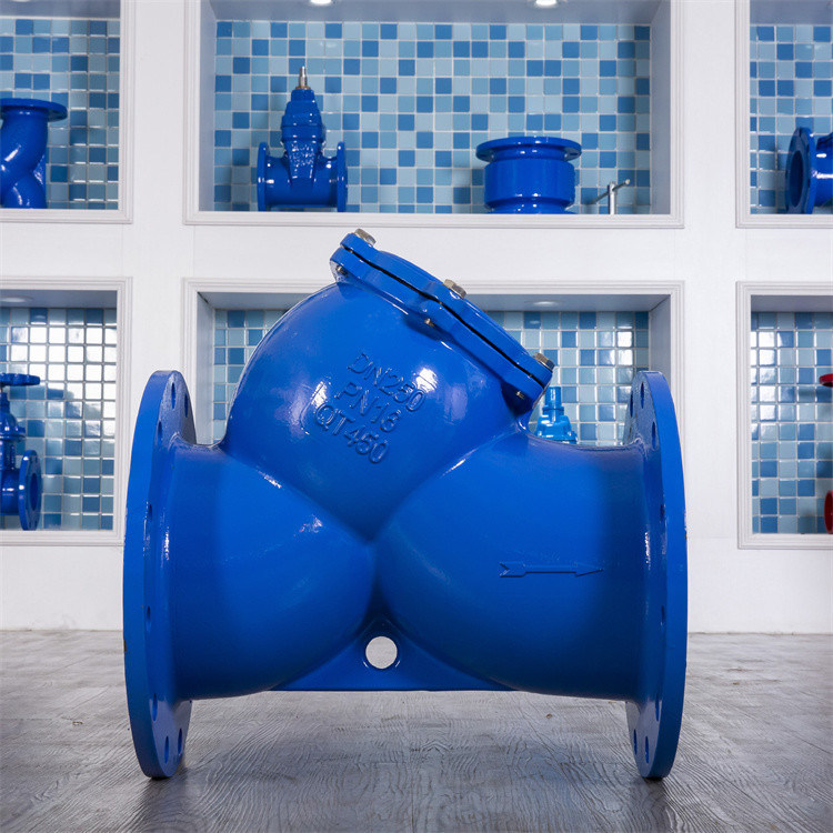 เหล็กหล่อเหนียว Y Type Strainer Blue DIN Flange End Y Type Strainer